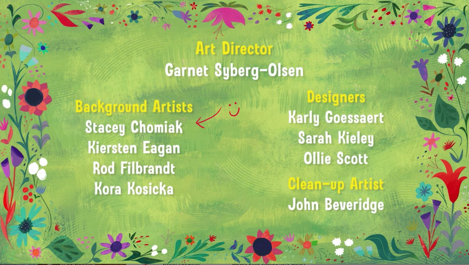 Animation Credits – STACEY CHOMIAK