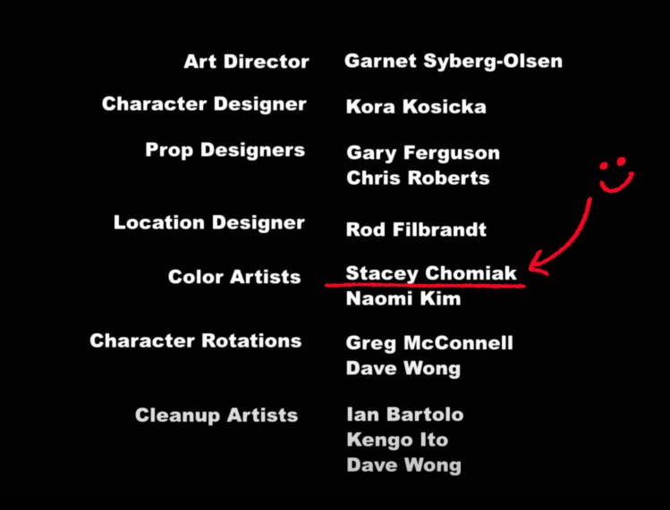 Animation Credits – STACEY CHOMIAK