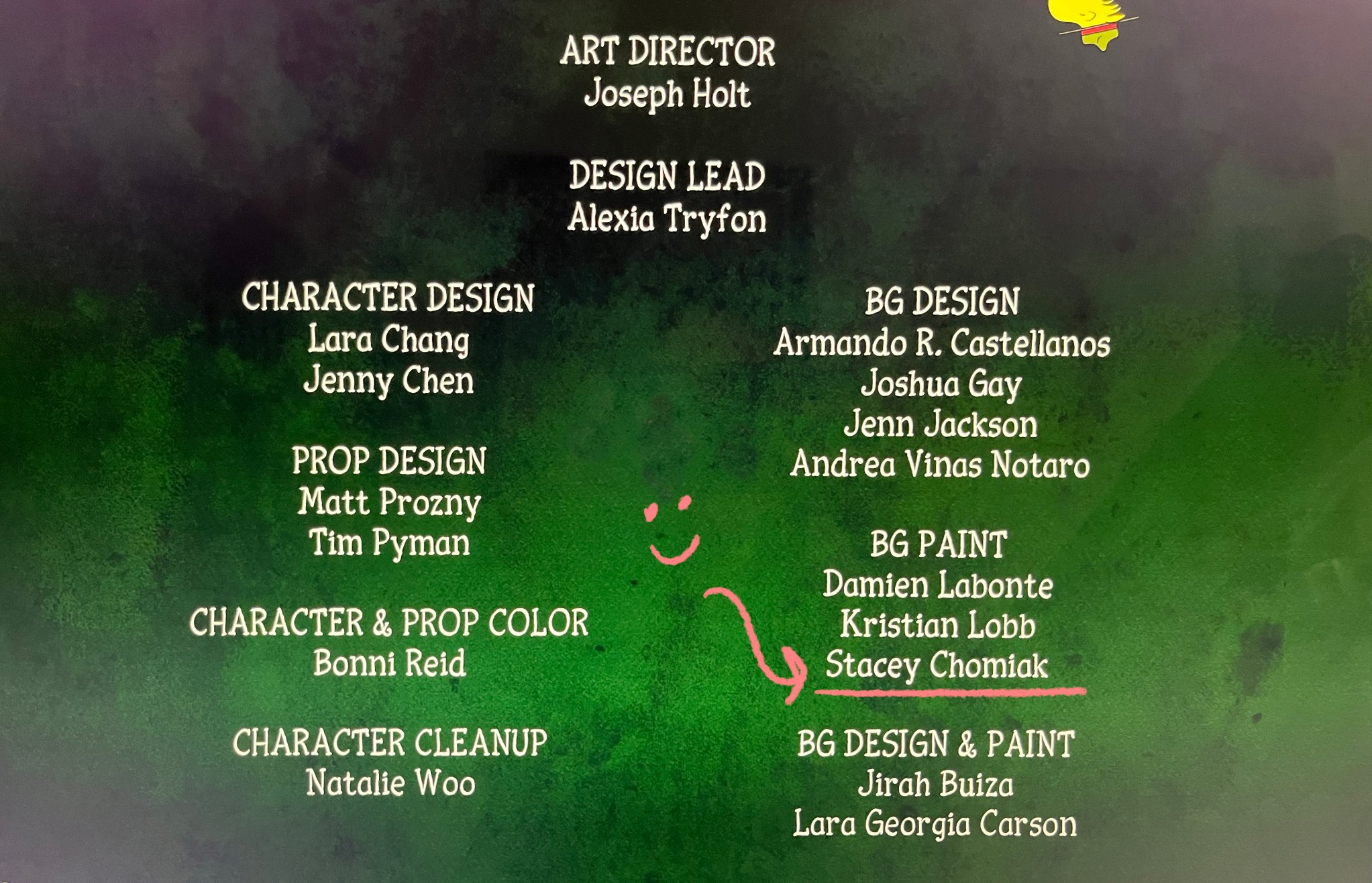 Animation Credits – STACEY CHOMIAK